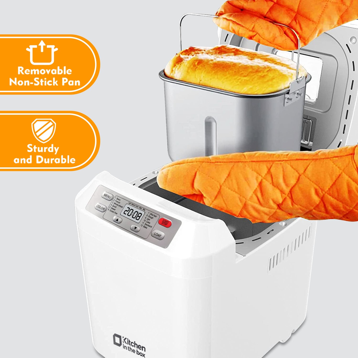 Best Bread Machine 2LB | 12 Presets, Delay Timer, Auto Fruit Nut ...
